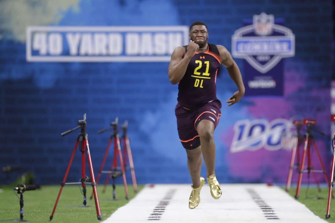 Daniel Wise finishes in top 10 among D-linemen in 2 drills at NFL ...